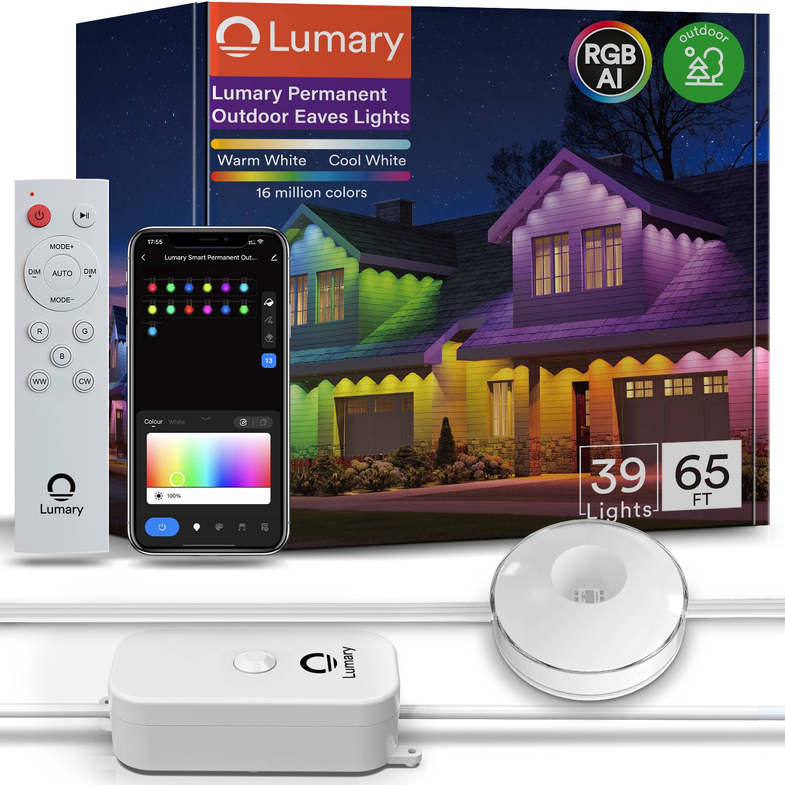 Lumary RGBAI Outdoor Lights - Advanced Design, Multi-Control, Durable