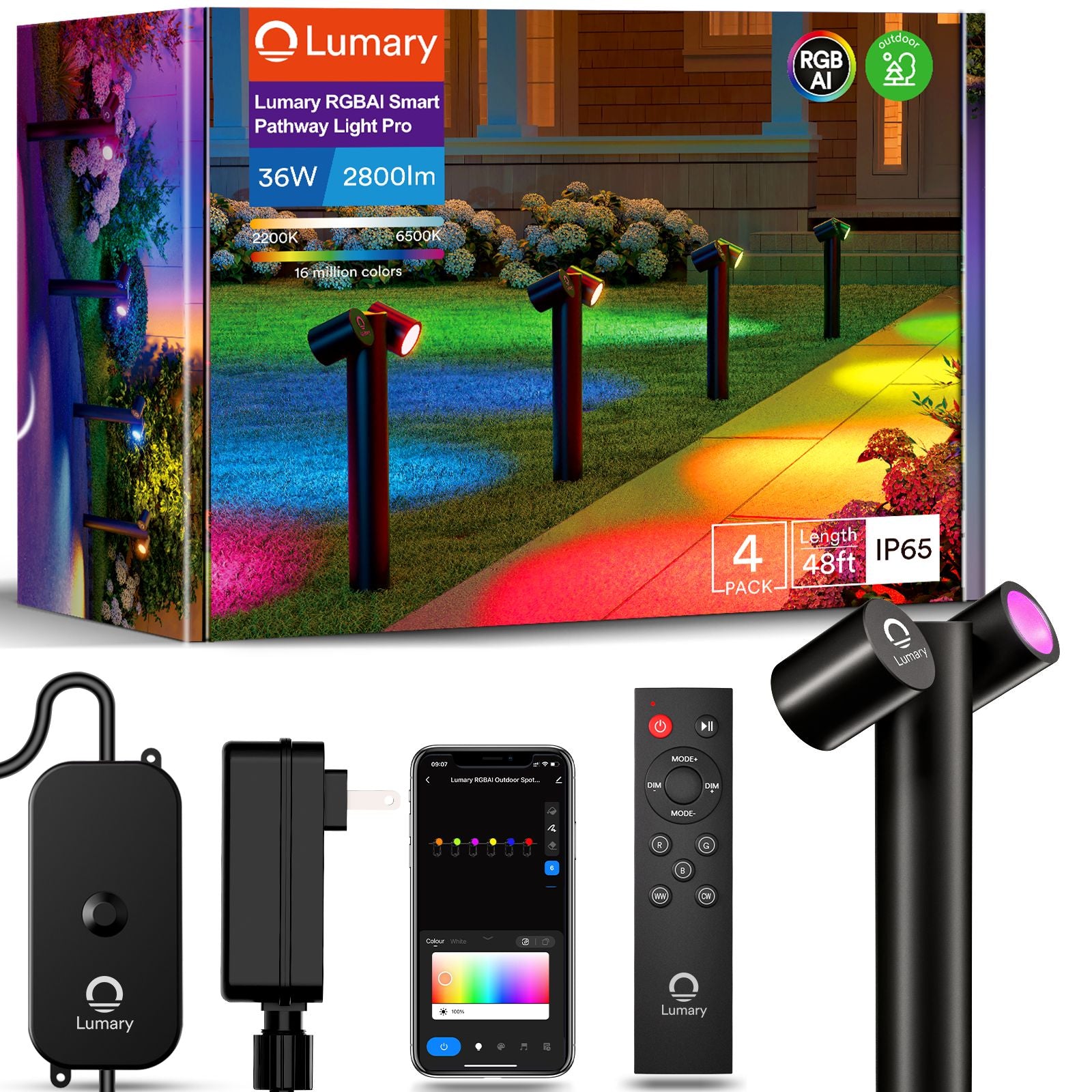 Lumary Smart RGBAI Pathway Lights Pro