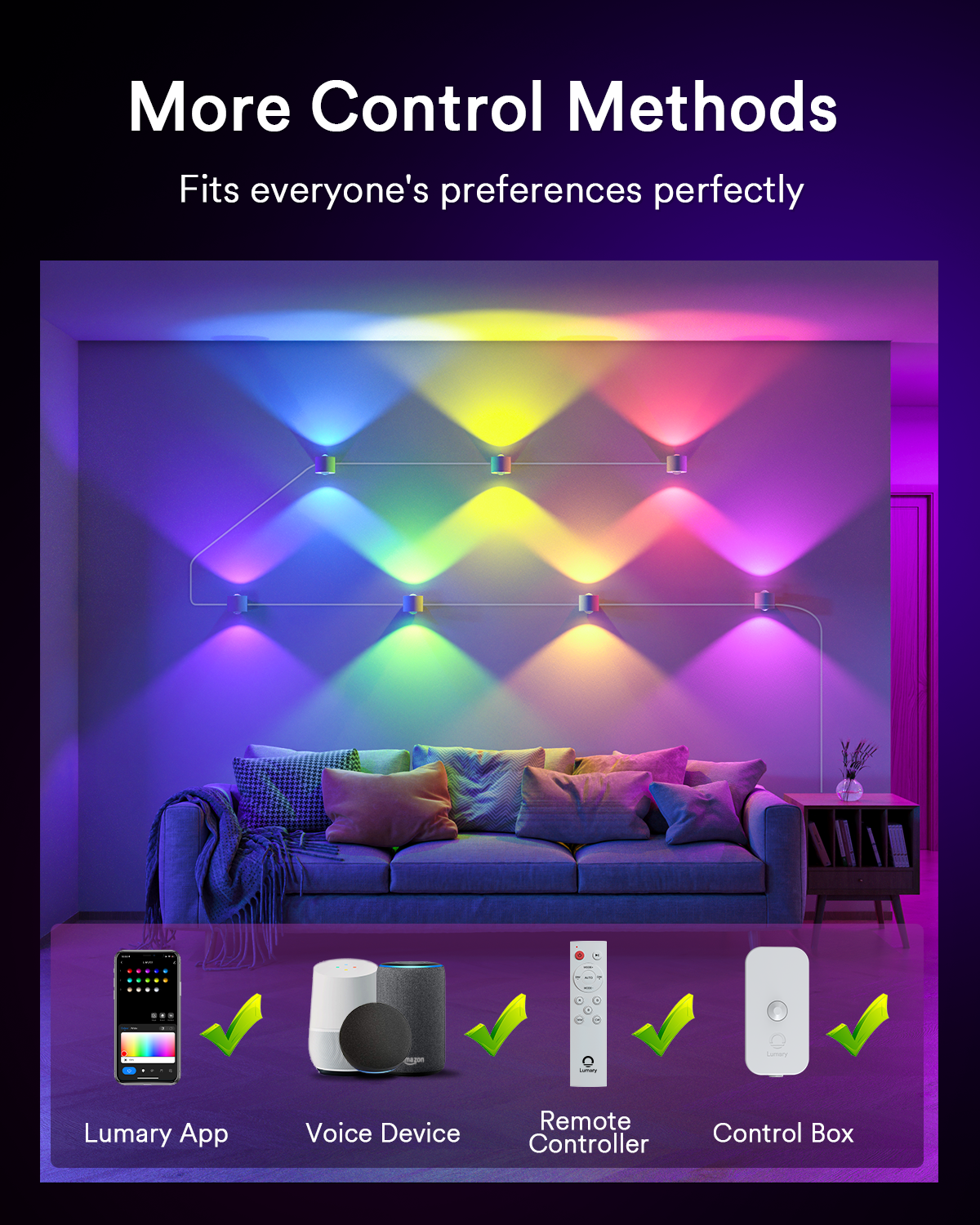 Lumary RGBAICW Smart Wall Sconces