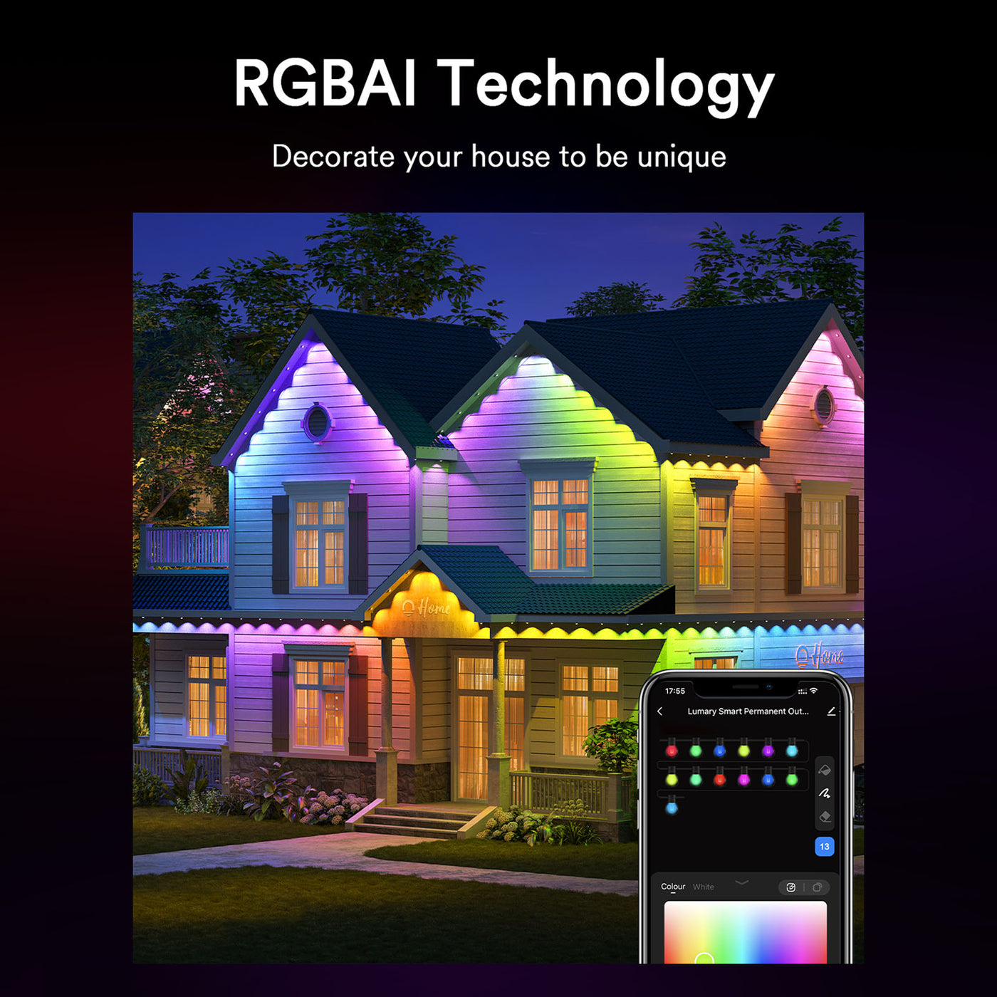 Lumary RGBAI Permanent Outdoor Lights Pro