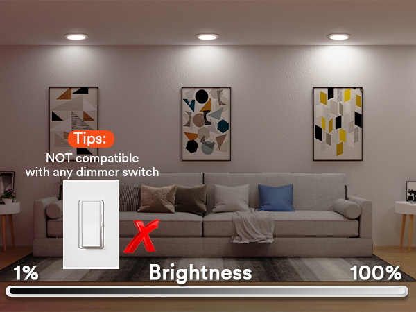 Lumary Smart Recessed Lighting Alexa Ultra-thin RGBW Color Changing ...