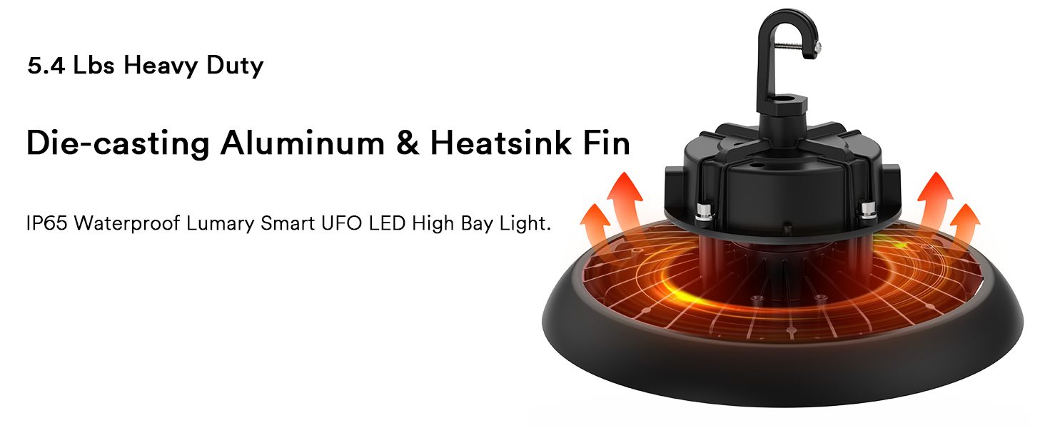 Lumary Smart UFO LED High Bay Light - App Control, Bluetooth Mesh ...