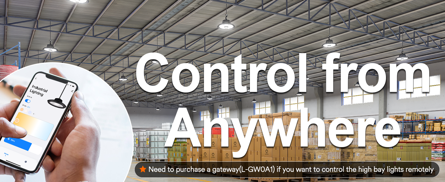 Lumary Smart UFO LED High Bay Light - App Control, Bluetooth Mesh ...