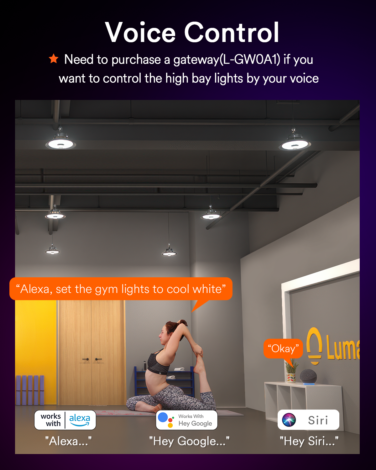 Lumary Smart UFO LED High Bay Light - App Control, Bluetooth Mesh ...