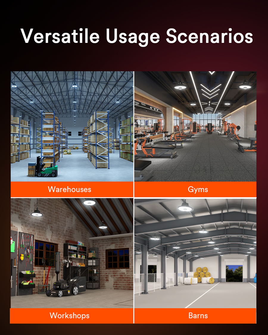 Lumary Smart UFO LED High Bay Light - App Control, Bluetooth Mesh ...