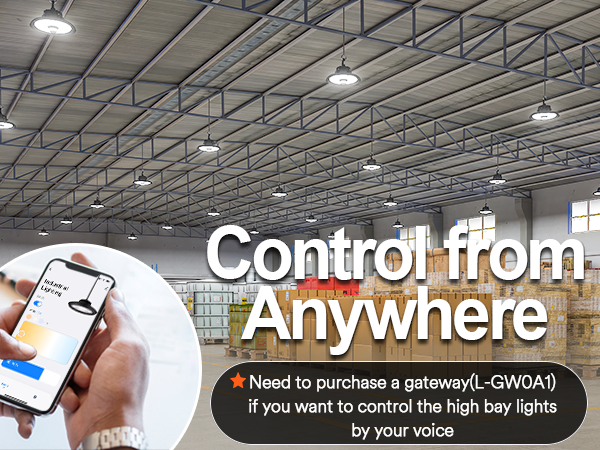 Lumary Smart UFO LED High Bay Light - App Control, Bluetooth Mesh ...