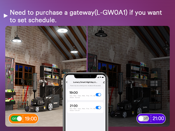 Lumary Smart UFO LED High Bay Light - App Control, Bluetooth Mesh ...