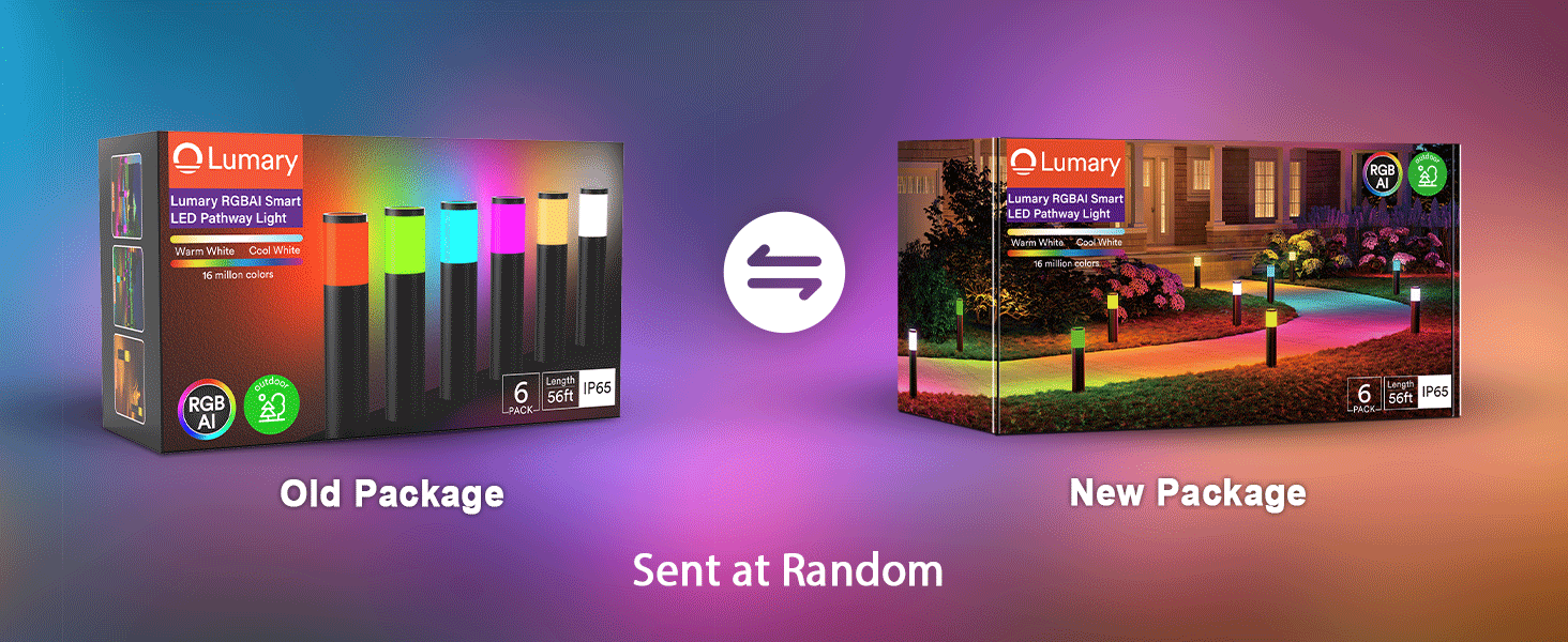 Lumary RGBAI Smart WiFi Pathway Lights - Vibrant Colors, App Control ...