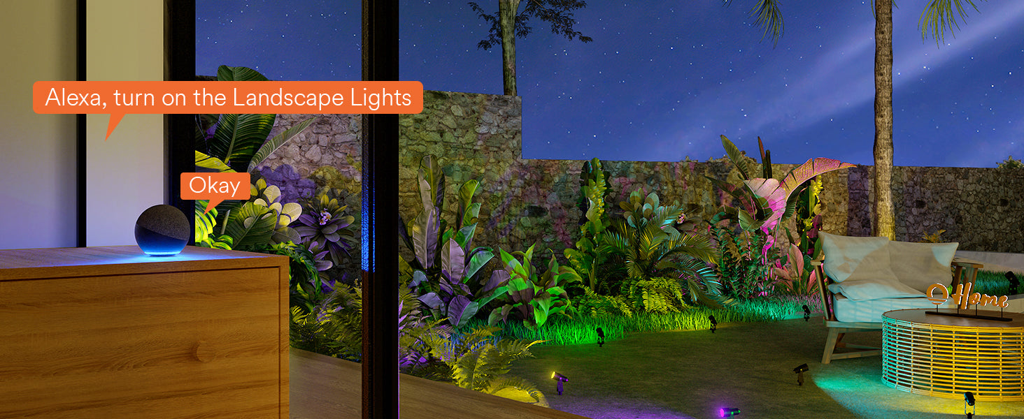 Lumary Smart LED Outdoor Spotlights RGBAI WIFI Landscape Lights IP65 ...