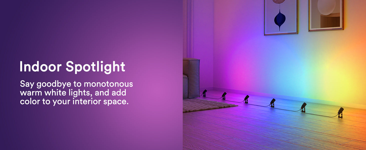 Lumary Smart LED Outdoor Spotlights RGBAI WIFI Landscape Lights IP65 ...