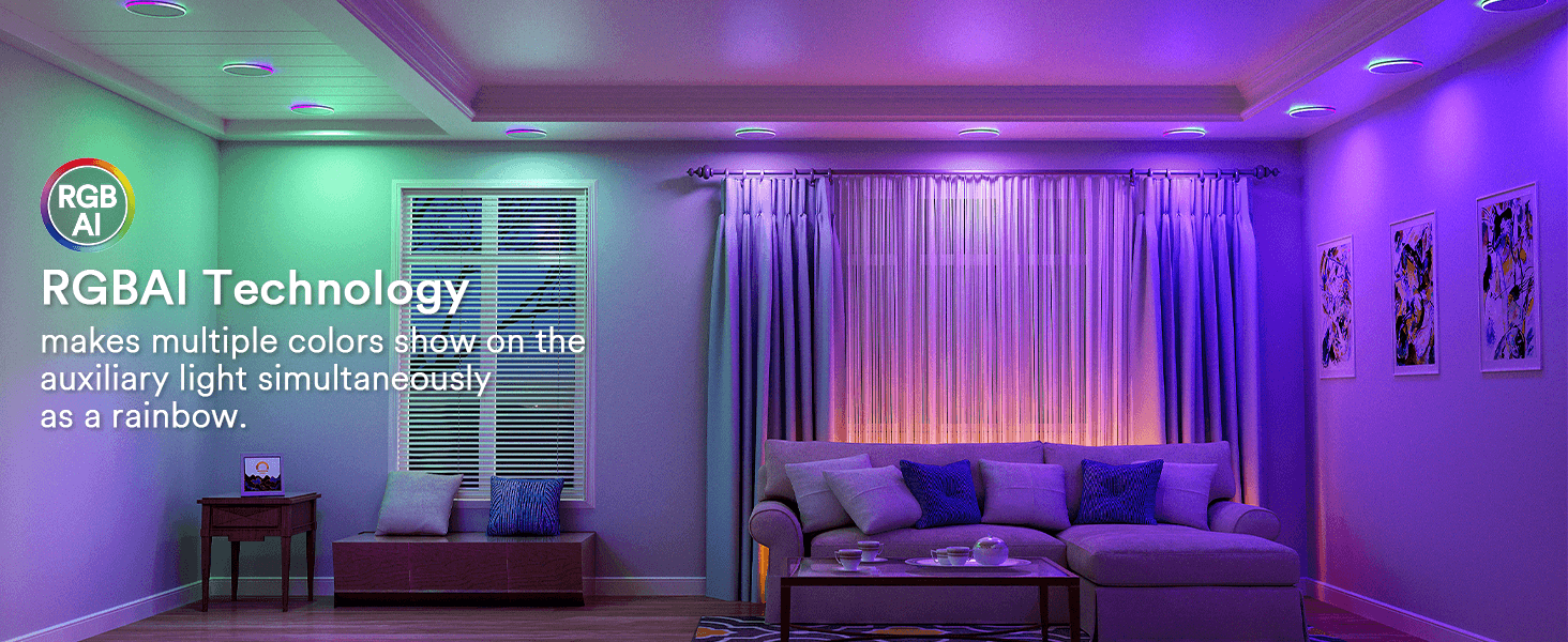Lumary Smart RGBAI Recessed Light: Versatile 4-in-1 Lighting