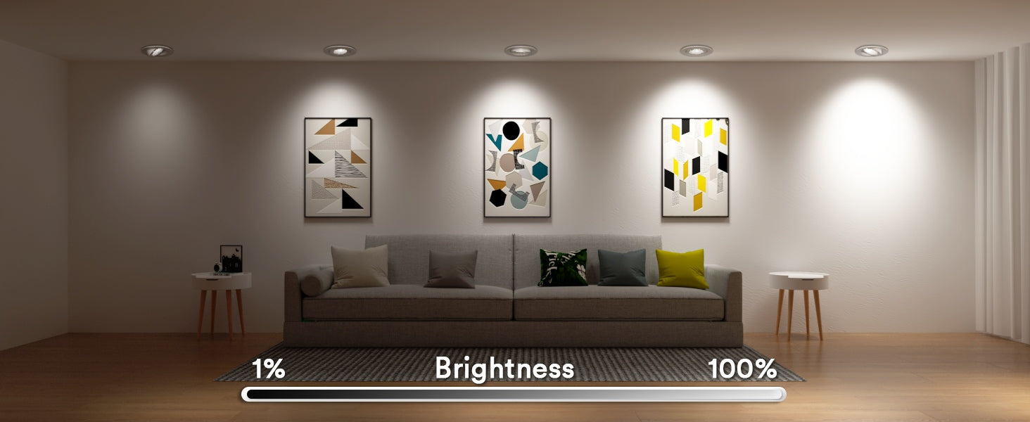 Smart Recessed Lighting 4 Inch - 9W 810 Lumens Gimbal Recessed Lighting ...