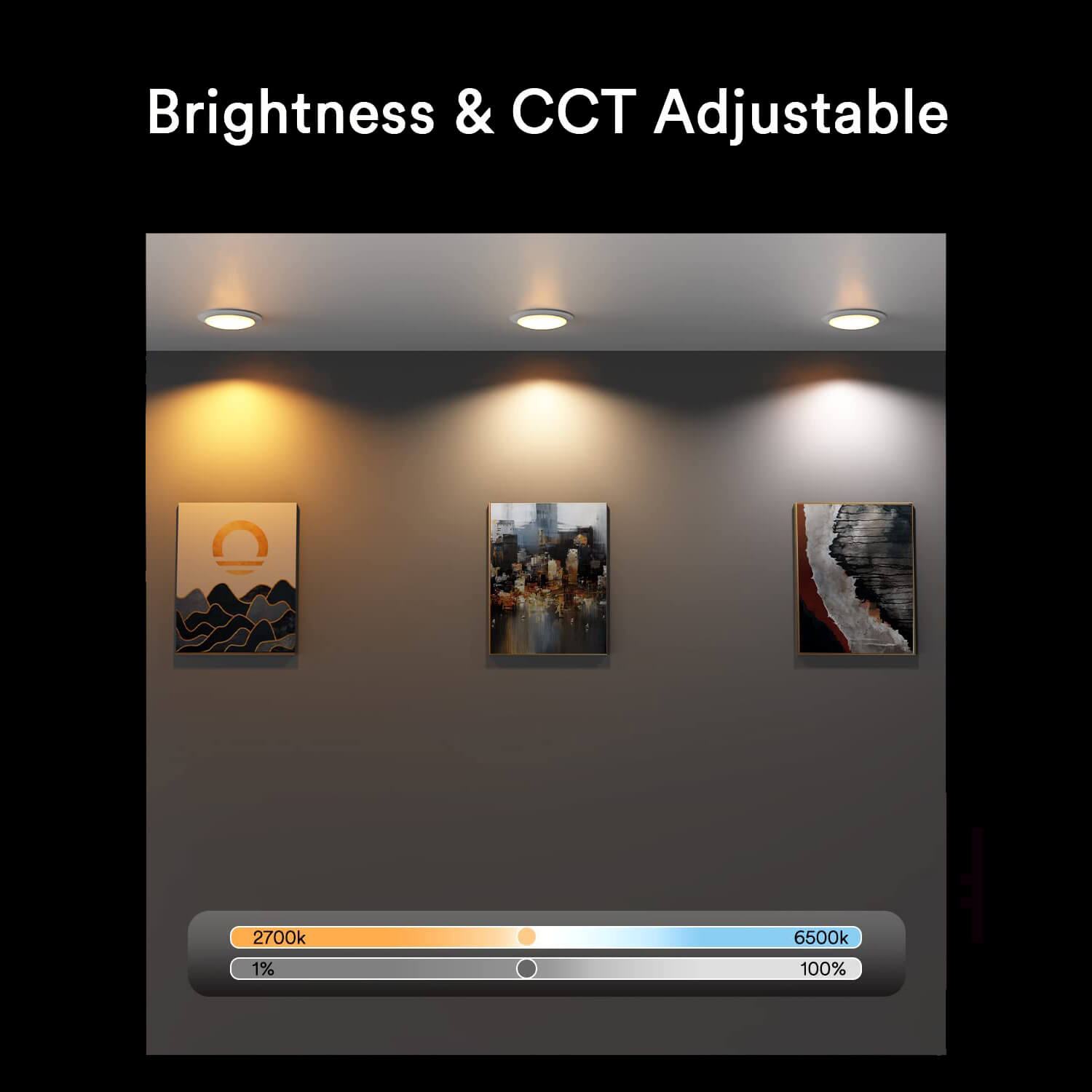 Lumary Smart LED Disk Light Color Changing Surface Mount Lights RGBWW ...