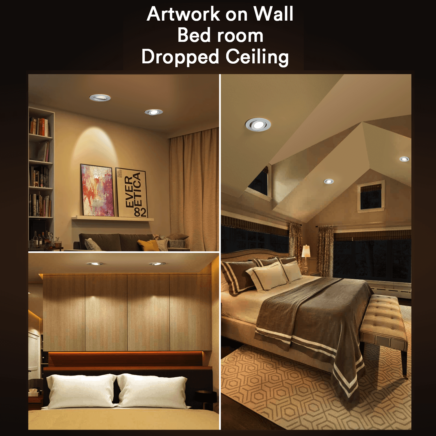 Smart Recessed Lighting 4 Inch - 9W 810 Lumens Gimbal Recessed Lighting ...